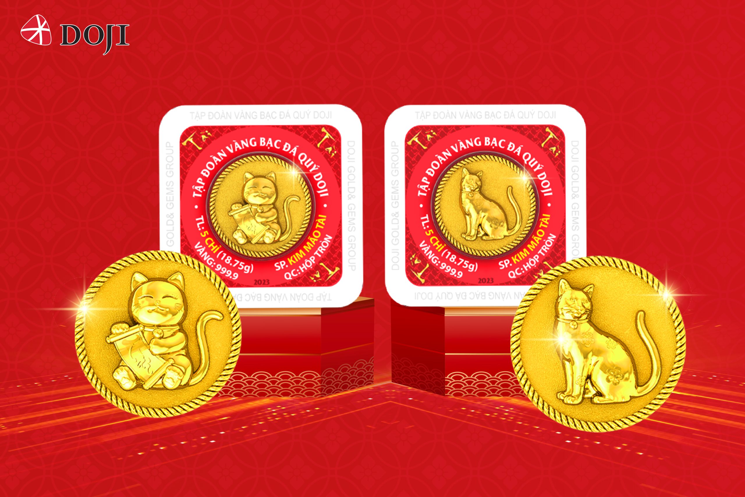 CÁC SẢN PHẨM VÀNG DOJI GIÚP CẦU BÌNH AN, TÀI LỘC NĂM QUÝ MÃO - DOJI Group